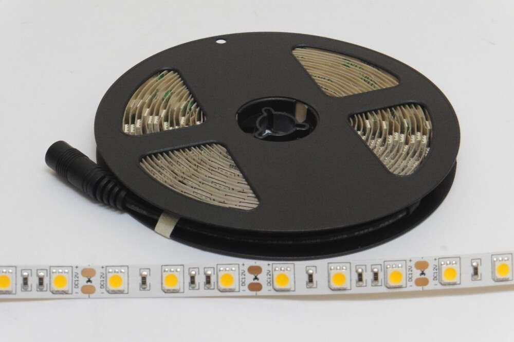 72W 12v DC LED Strip Lights 5m 300 LED 5050 4000K Warm White | Shop ...